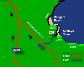 Ansteys Cove Beach Information - Devon Beach Guide