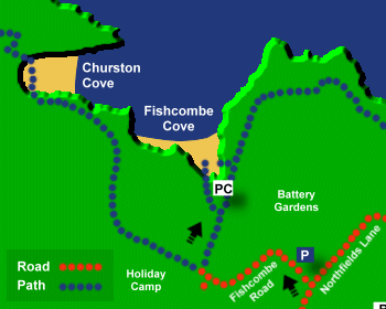 Fishcombe Cove Beach Information - Devon Beach Guide